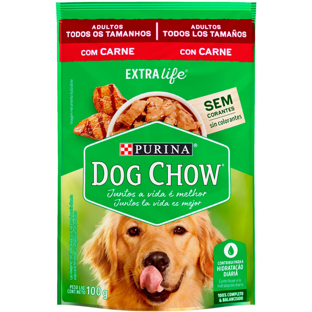 RAÇÃO DOG CHOW CARNE SACHÊ 100G - redemix