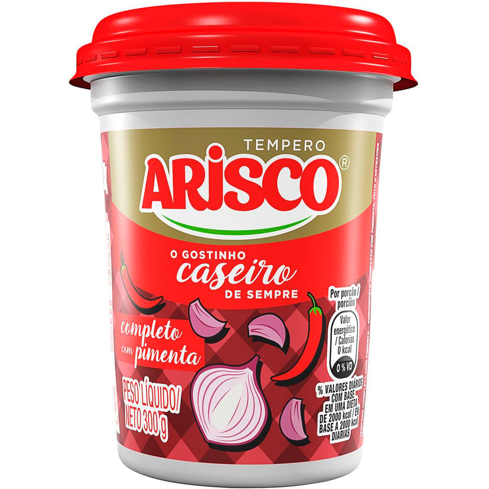 TEMPERO COMPLETO COM PIMENTA ARISCO 300G - redemix