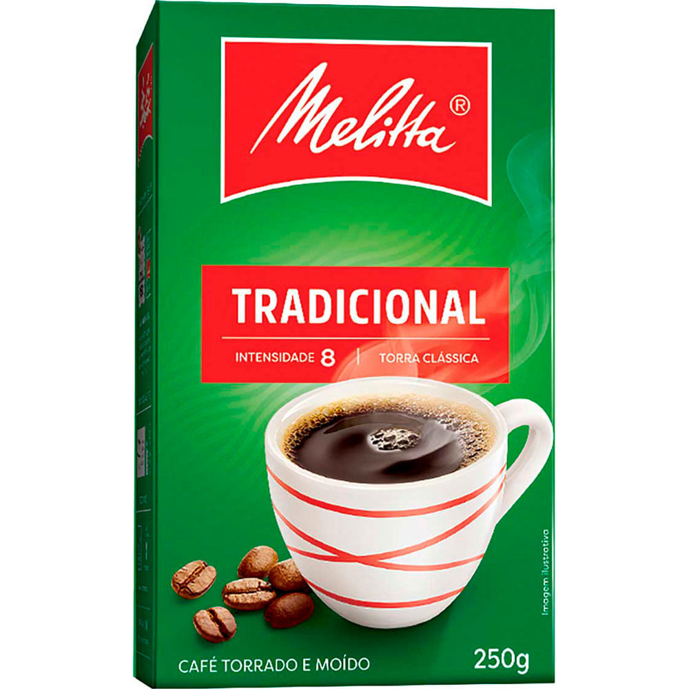 CAFÉ TORRADO E MOIDO MELITTA TRADICIONAL 250G - redemix