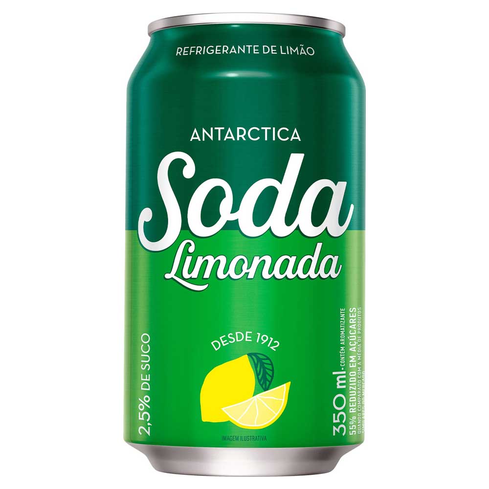REFRIGERANTE ANTARCTICA SODA LIMONADA 350ML - redemix