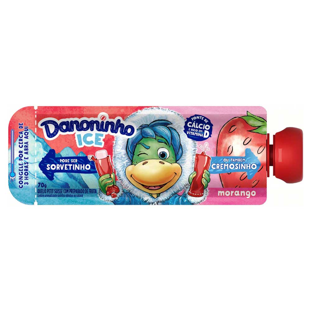 PETIT SUISSE DANONINHO ICE MORANGO 70G - redemix