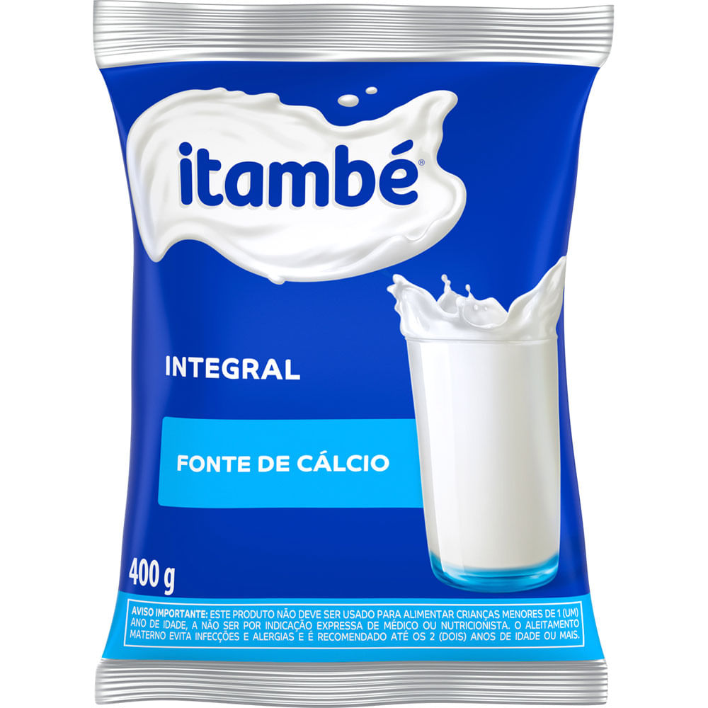 LEITE PÓ INTEGRAL ITAMBÉ PACOTE 400G - redemix