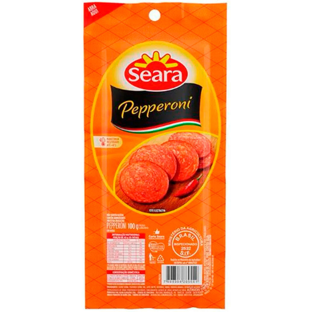 PEPPERONI SEARA FATIADO 100G - redemix
