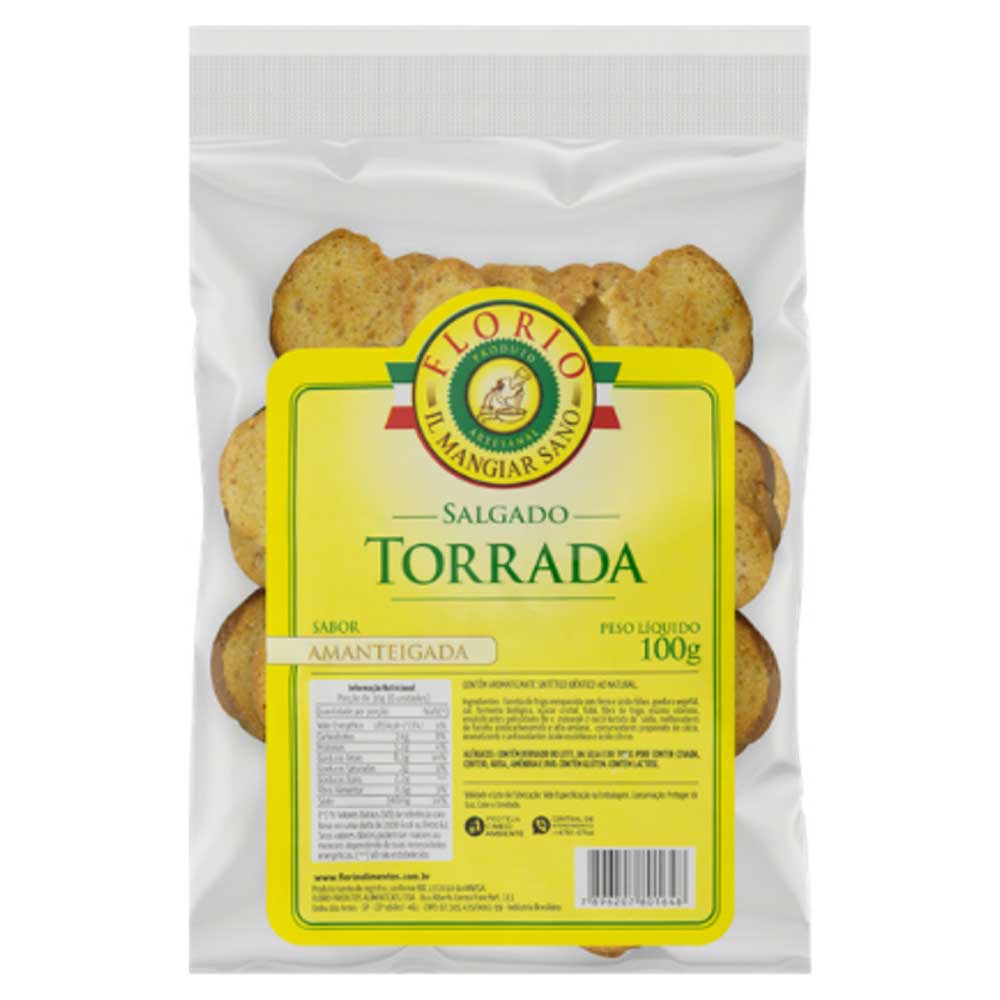 TORRADA FLORIO AMANTEIGADA 100G - redemix