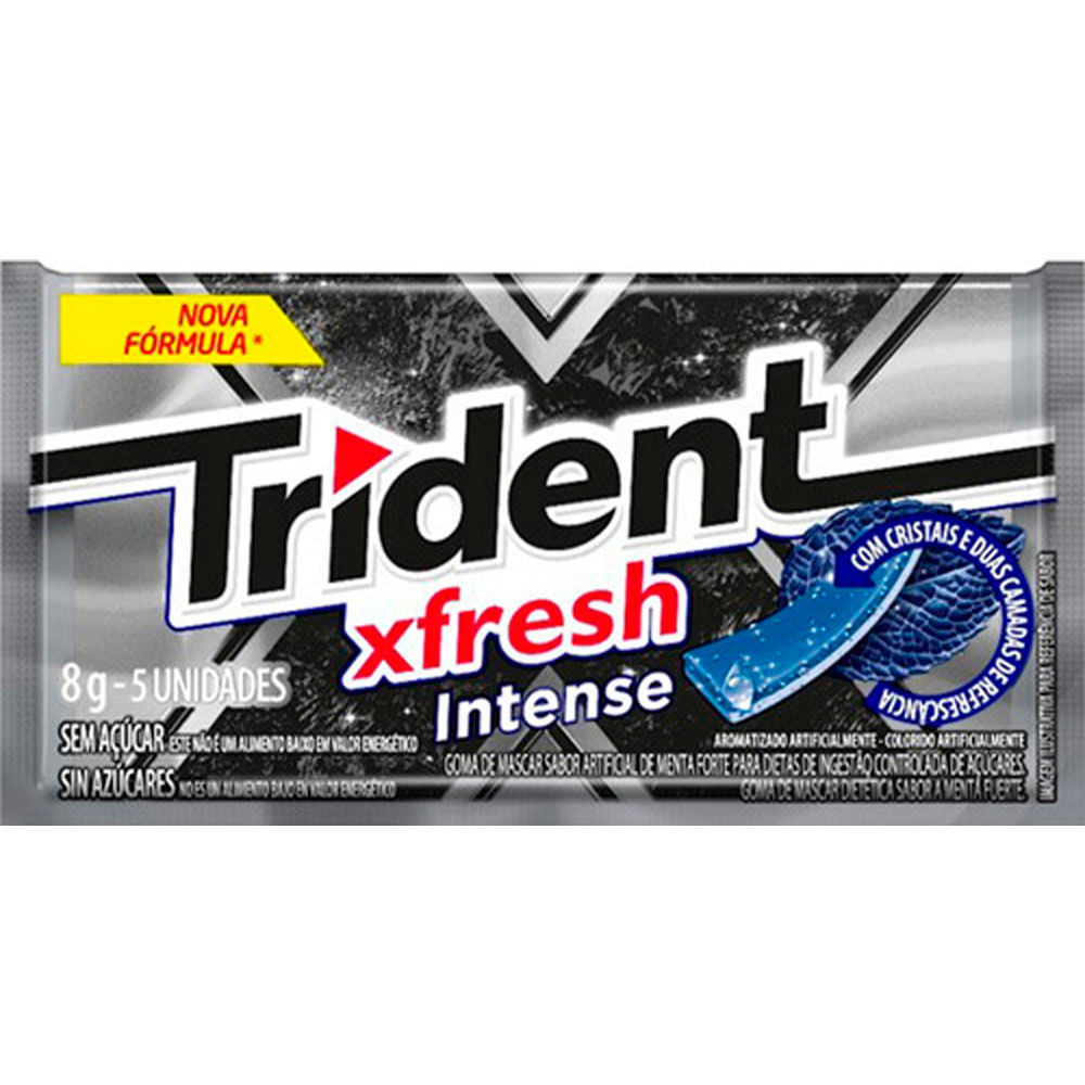 CHICLE TRIDENT FRESH INTENSE UNIDADE - redemix