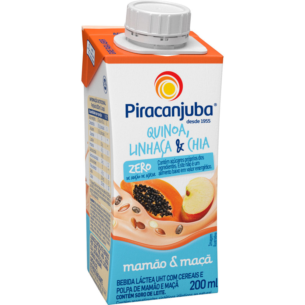BEBIDA LACTEA PIRACANJUBA QUI LIN M ZR 200ML - redemix