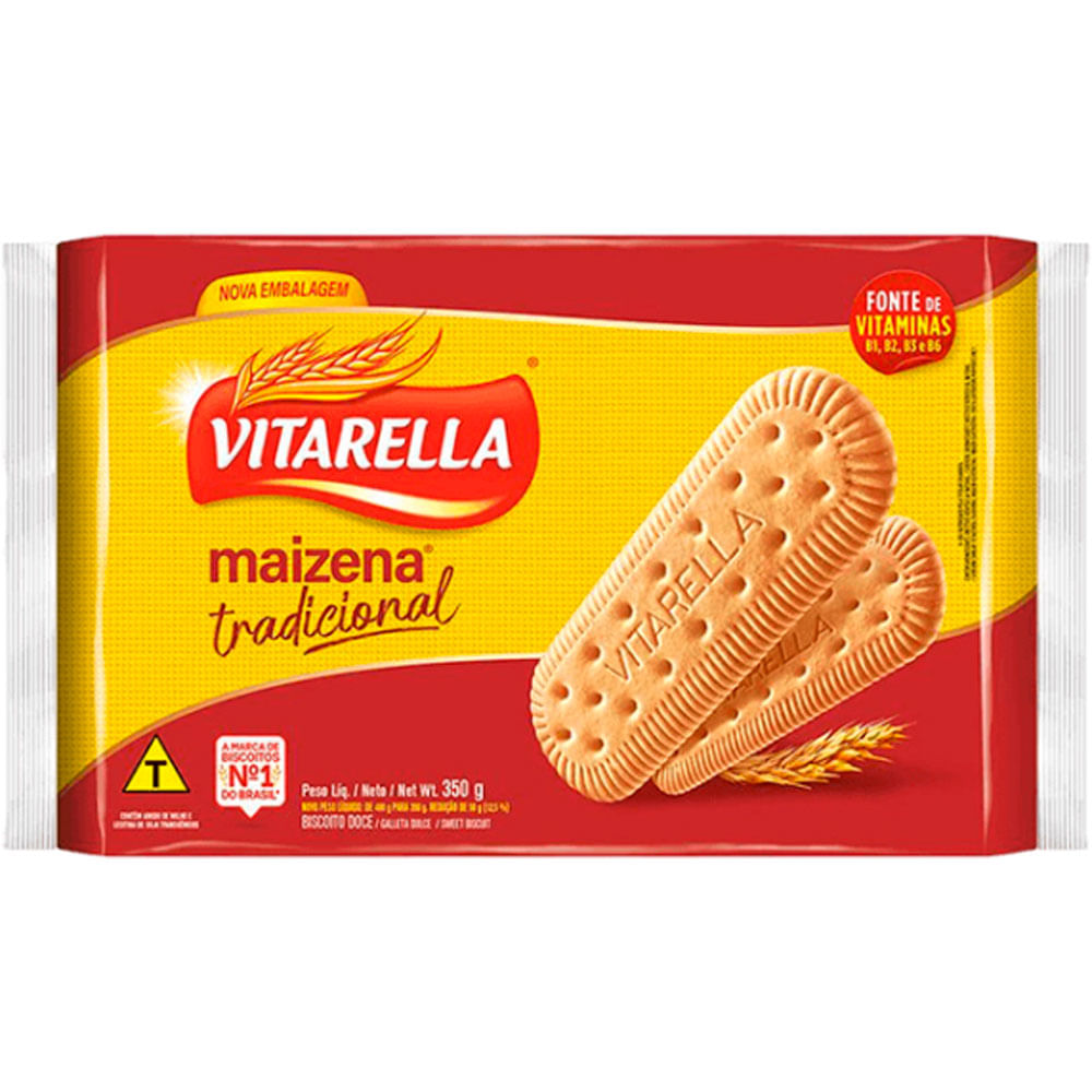 BISCOITO MAIZENA VITARELLA 350G - redemix