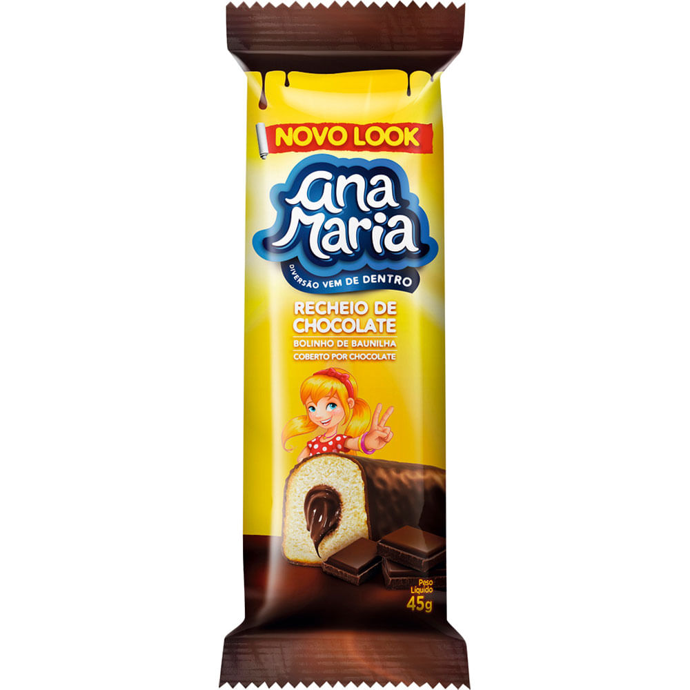 BOLINHO ANA MARIA COBERTURA CHOCOLATE 42G - redemix