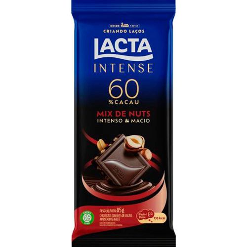 CHOCOLATE 60 LACTA INTENSE MIX NUTS 85G - redemix