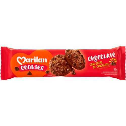 BISCOITO COOK MARILAN CHOCOLATE GOTAS 80G - redemix