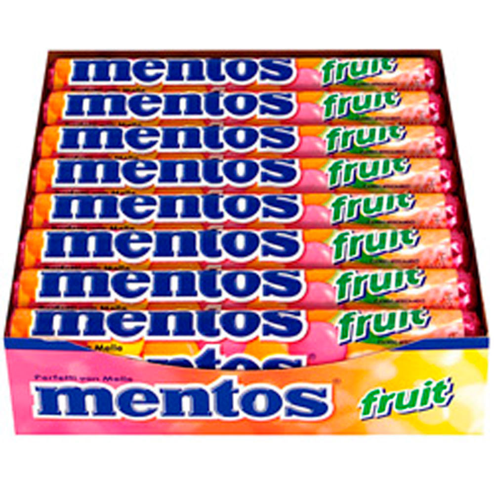 PASTILHA MENTOS STICK FRUIT 37.5G - redemix