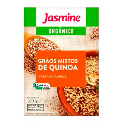 QUINOA MISTA EM GRÃOS ORGÂNICA JASMINE 200G - redemix