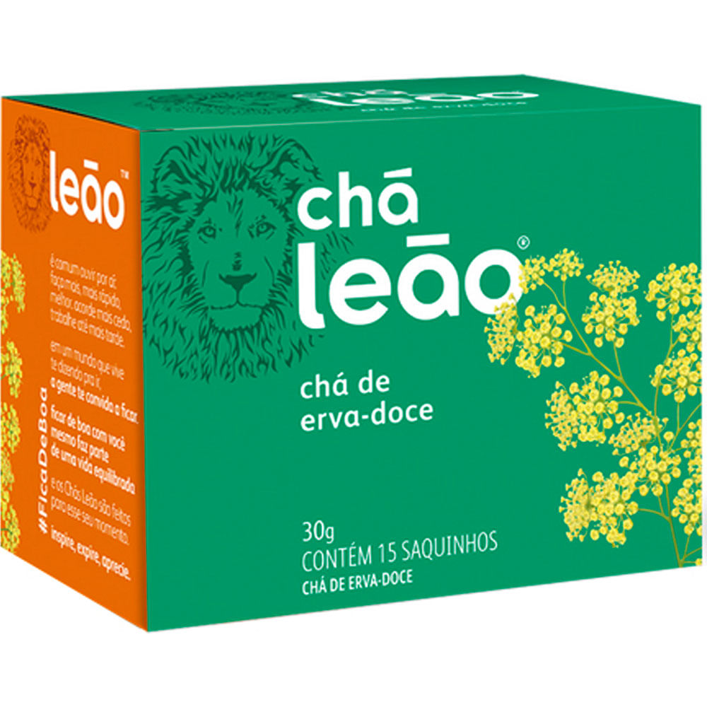 CHÁ DE ERVA DOCE CHÁ LEÃO 16G 10 UNIDADES - redemix