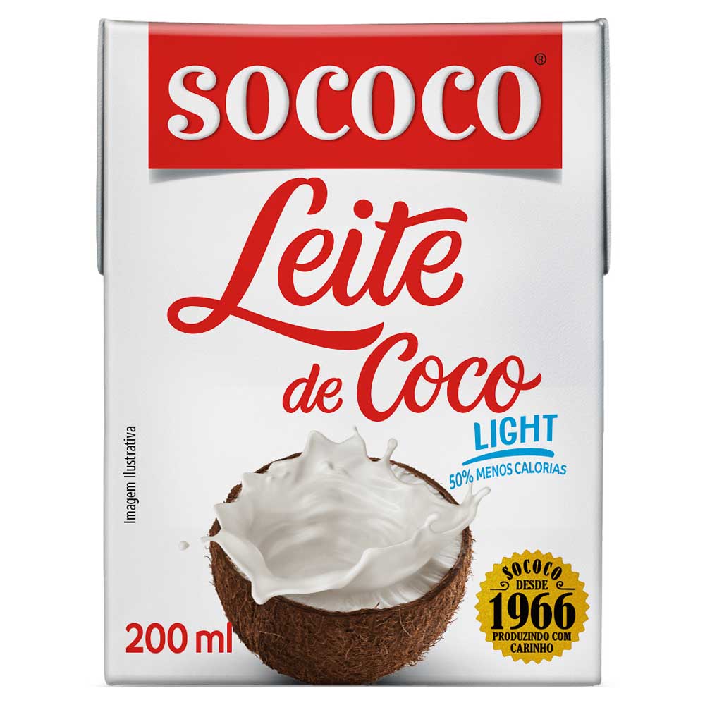 LEITE COCO LIGHT SOCOCO 200ML - redemix