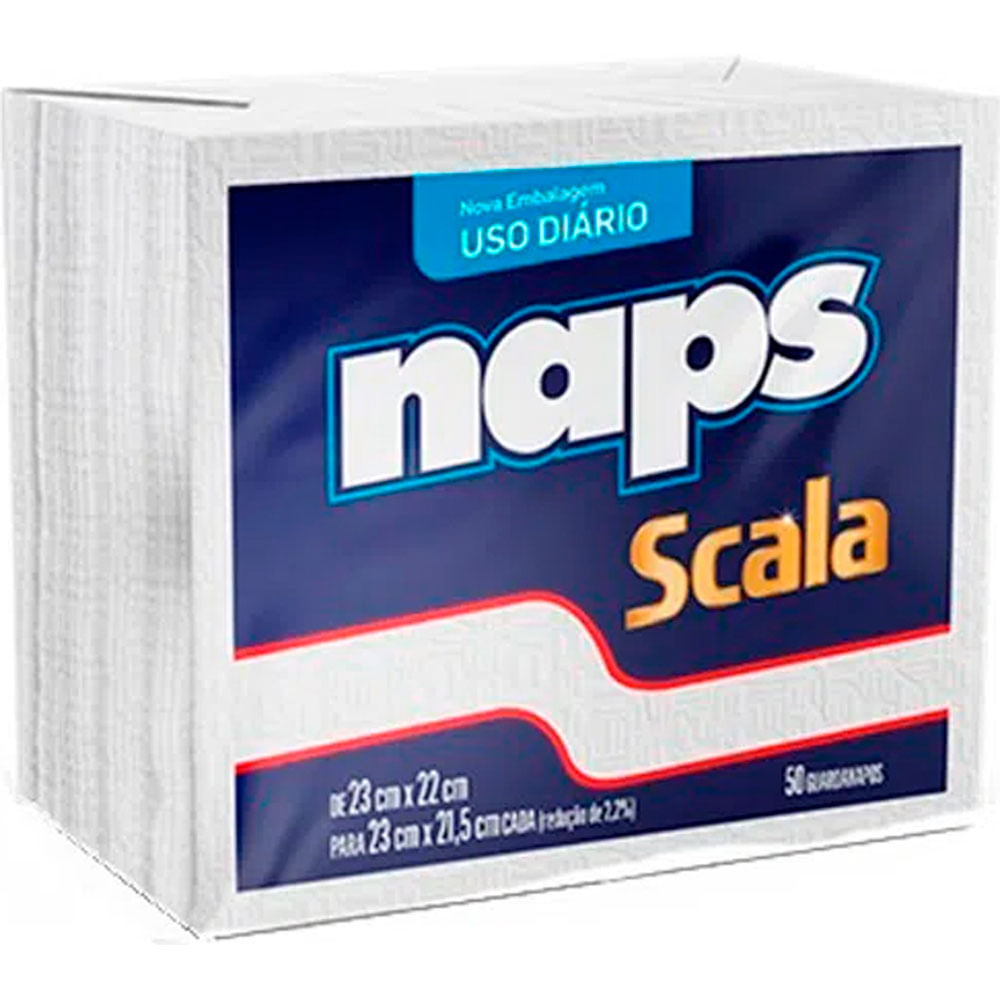 GUARDANAPO PAPEL NAPS 23X21.5 50 FOLHAS - redemix