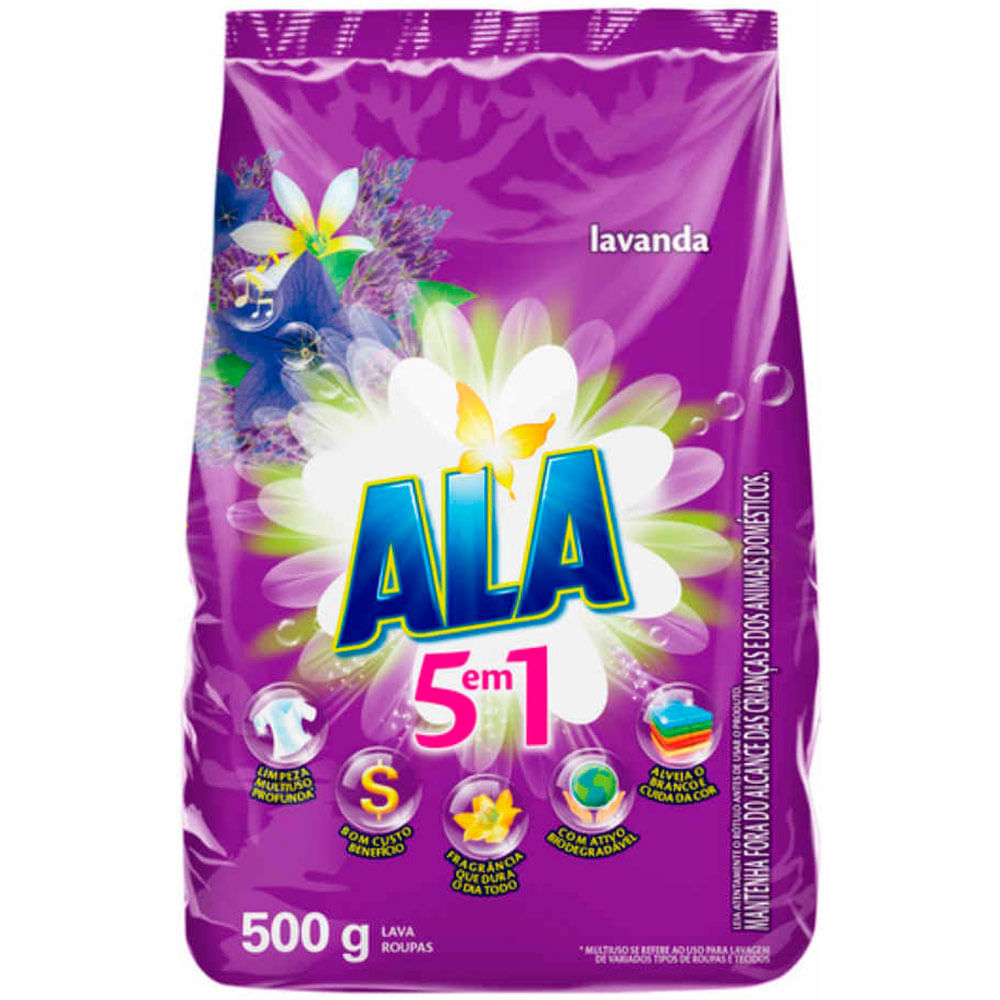 DETERGENTE PÓ ALA LAVANDA 500G - redemix
