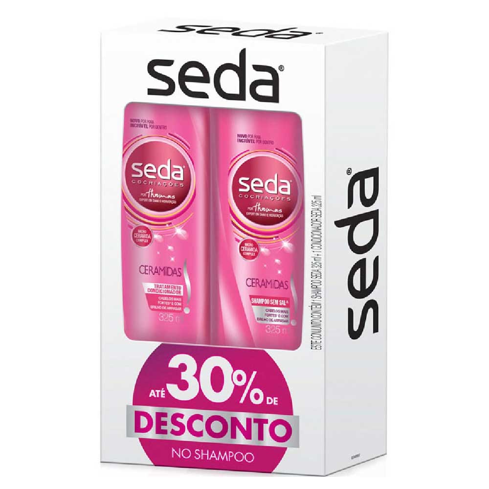 KIT SHAMPOO CONDICIONADOR SEDA CERAMIDAS 325ML - redemix