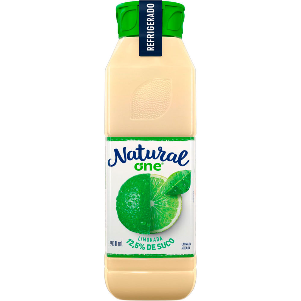 LIMONADA ADOÇADA REFRIGERADA NATURAL ONE 900ML - redemix