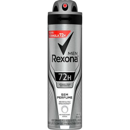 DESODORANTE REXONA MEN SEM PERFUME AEROSOL ANTITRANSPIRANTE COM 150ML ...