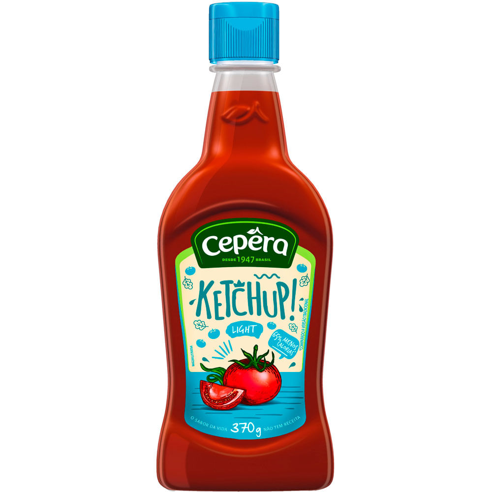 KETCHUP ZERO CEPERA FRASCO 370G - redemix