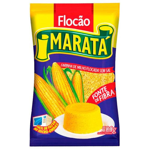 FARINHA DE MILHO FLOCÃO MARATÁ 500G - redemix