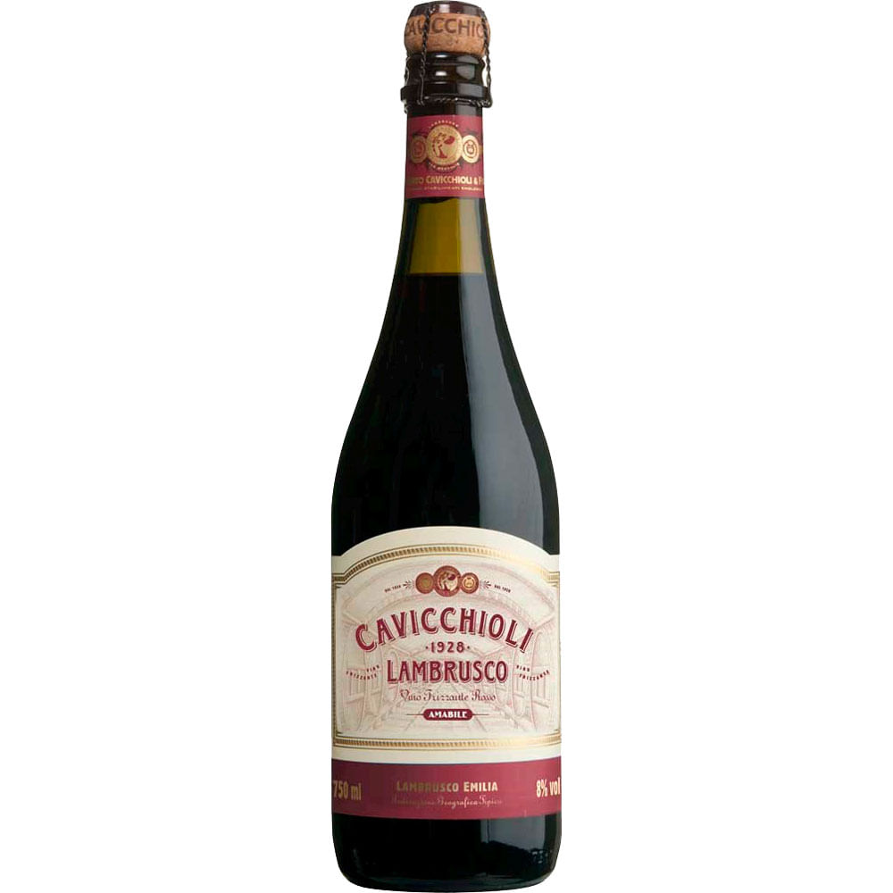 VINHO TINTO ITALIANO CAVICCHIOLI LAMBRUS 750ML - redemix