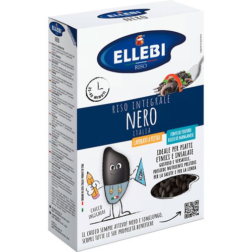 ARROZ NEGRO ITALIANO RISO ELLEBI 1KG - redemix