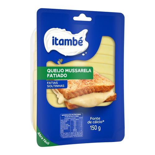 QUEIJO MUSSARELA ITAMBE FATIADO BANDEJA 150G - redemix