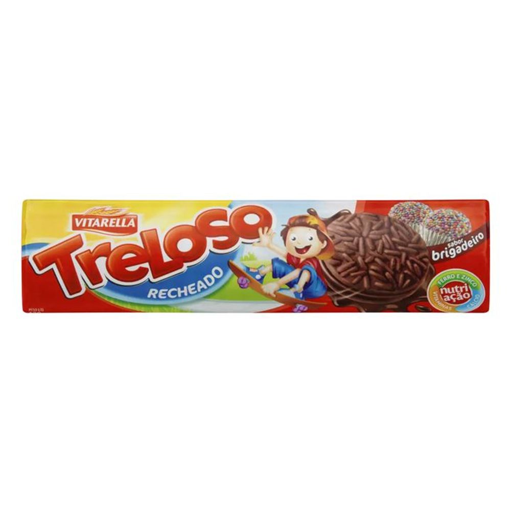 BISCOITO RECHEADO TRELOSO BRIGADEIRO 120G - redemix