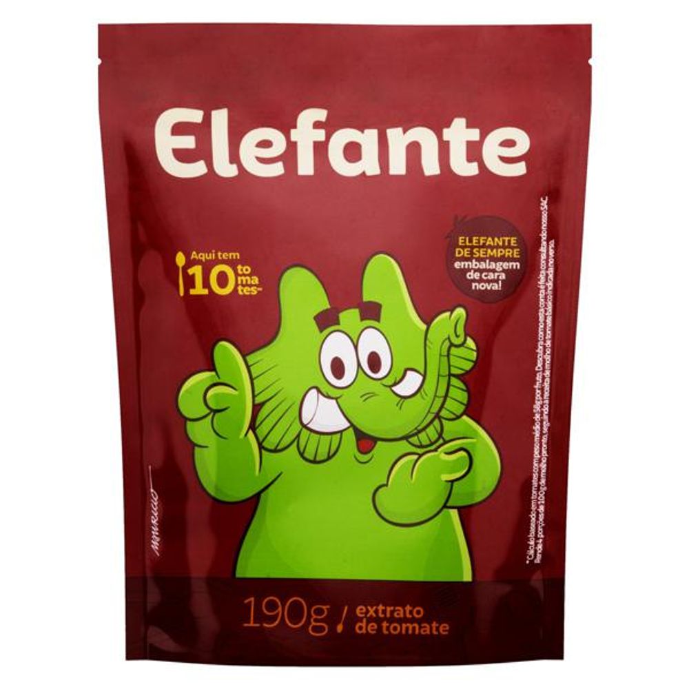 EXTRATO TOMATE ELEFANTE SACHE 190G - redemix