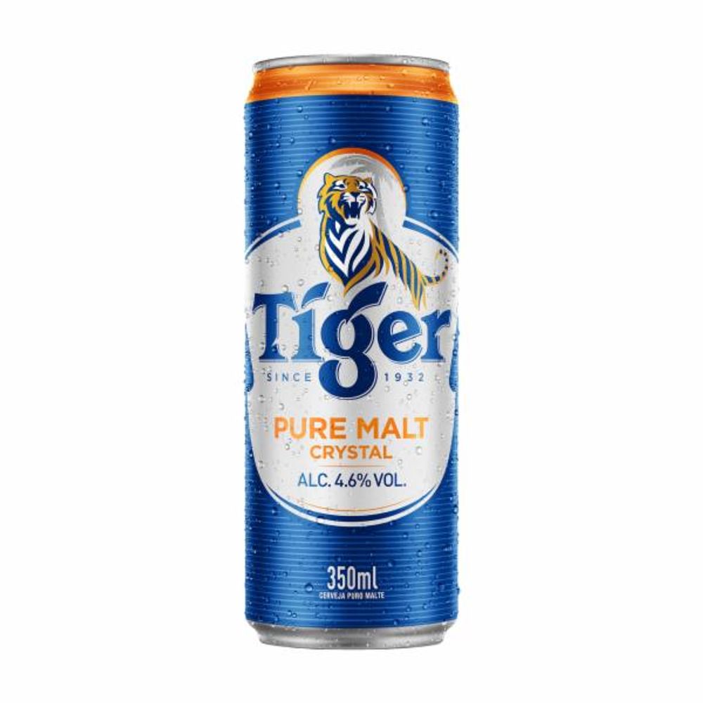 CERVEJA TIGER SLEEK PURO MALTE LATA 350ML - redemix