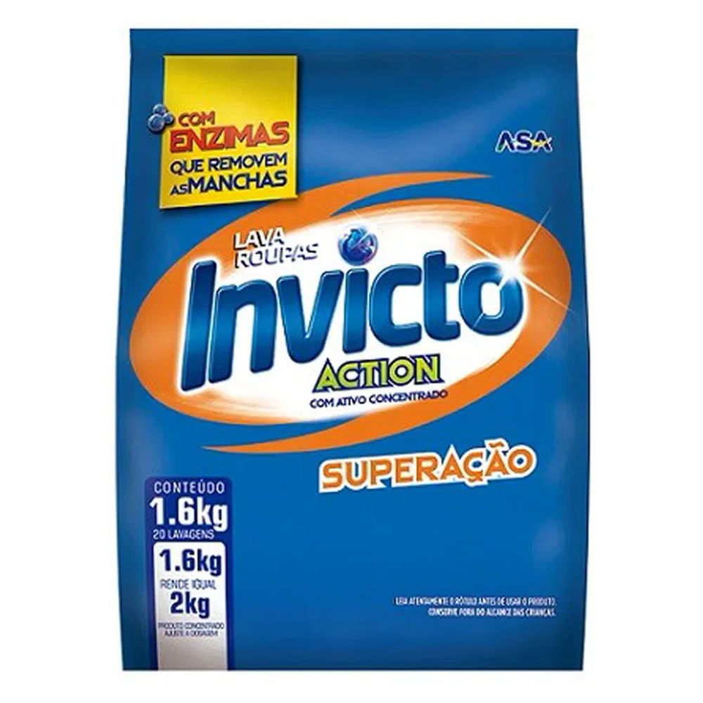 DETERGENTE PÓ INVICTO SUPERAÇÃO 1.6KG - redemix