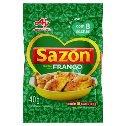 TEMPERO PARA FRANGO SAZON 40G 8 UNIDADES - redemix