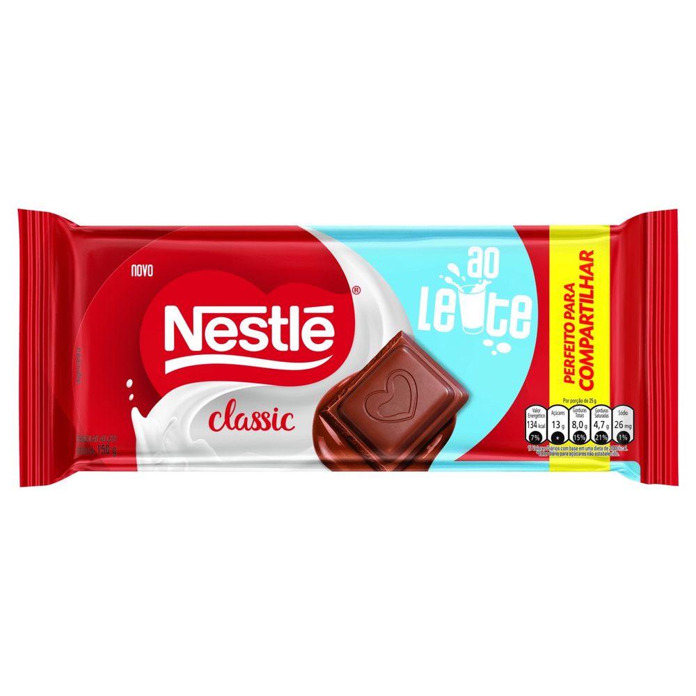 CHOCOLATE AO LEITE NESTLE CLASSIC 150G - redemix