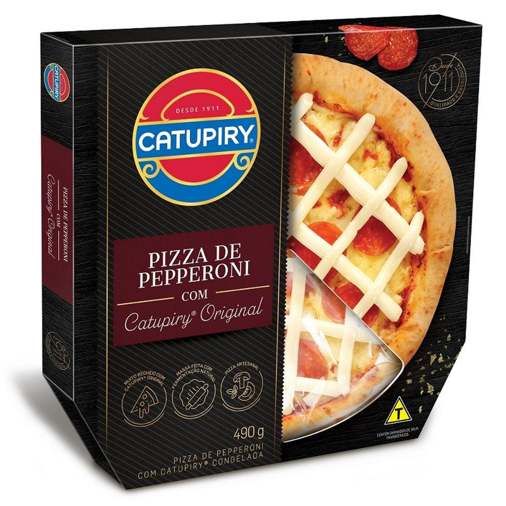 PIZZA CATUPIRY PEPPERONI 490G - redemix