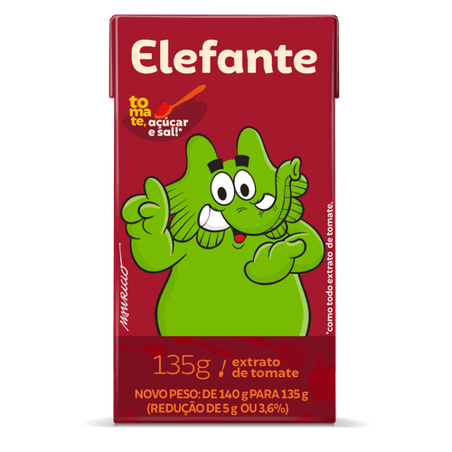 EXTRATO TOMATE ELEFANTE TRADICIONAL TP 135G - redemix