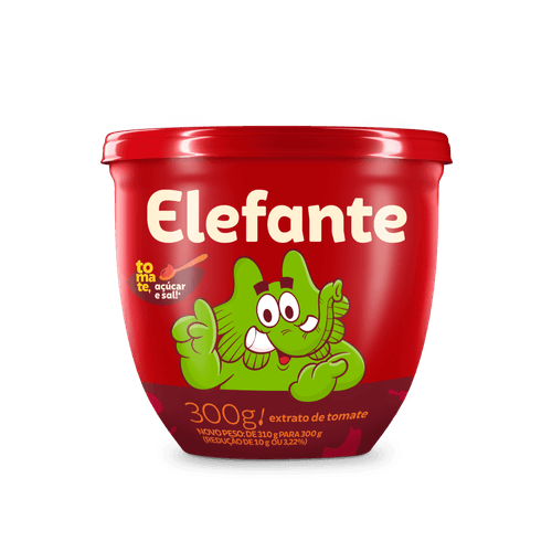 EXTRATO TOMATE ELEFANTE POTE 300G - redemix