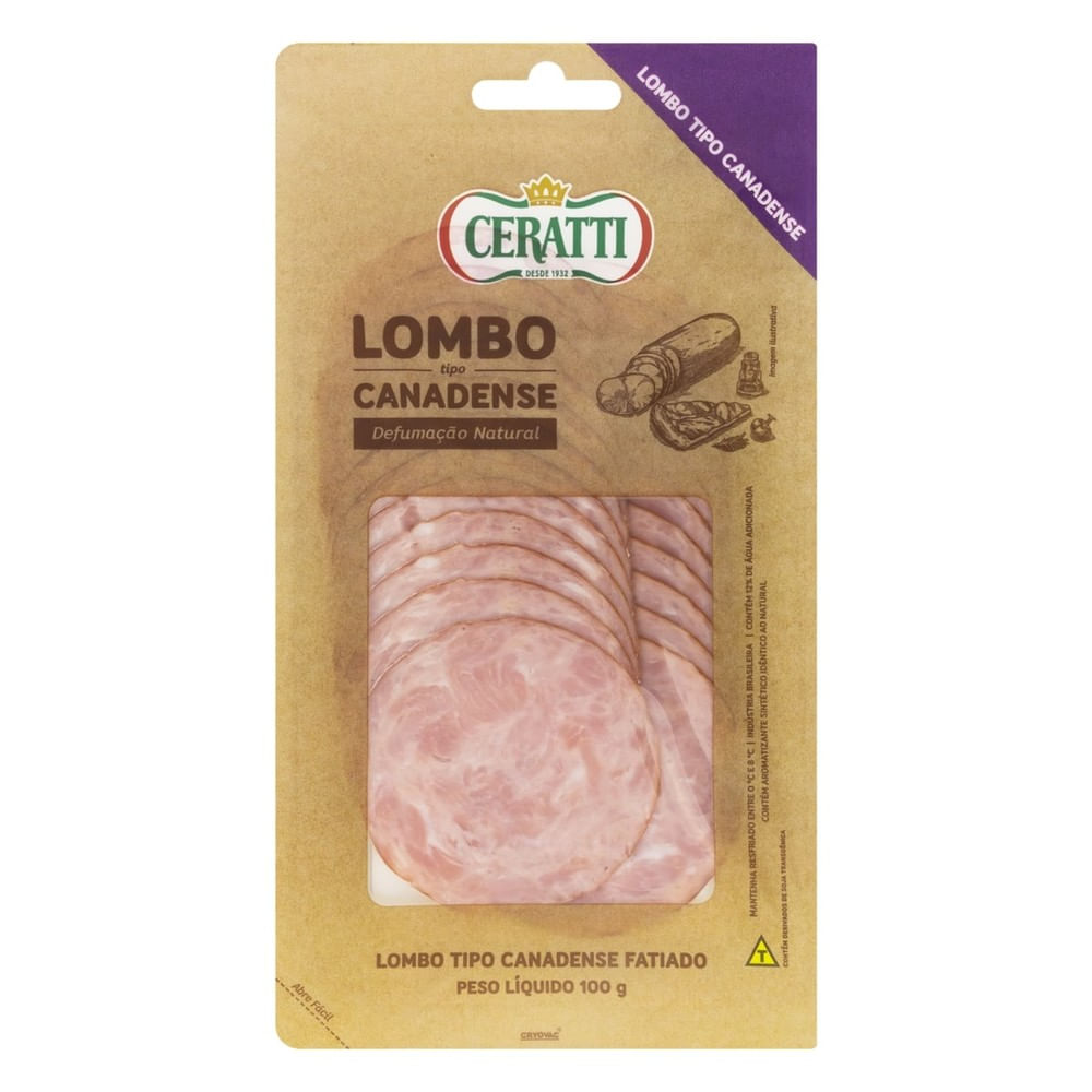 LOMBO CERATTI TIPO CANADENSE FATIADO 100G - redemix
