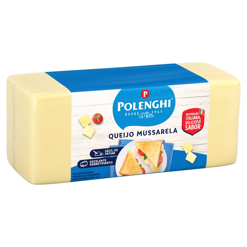 QUEIJO MUSSARELA POLENGHI PECA 1 UNIDADE 3500G - redemix