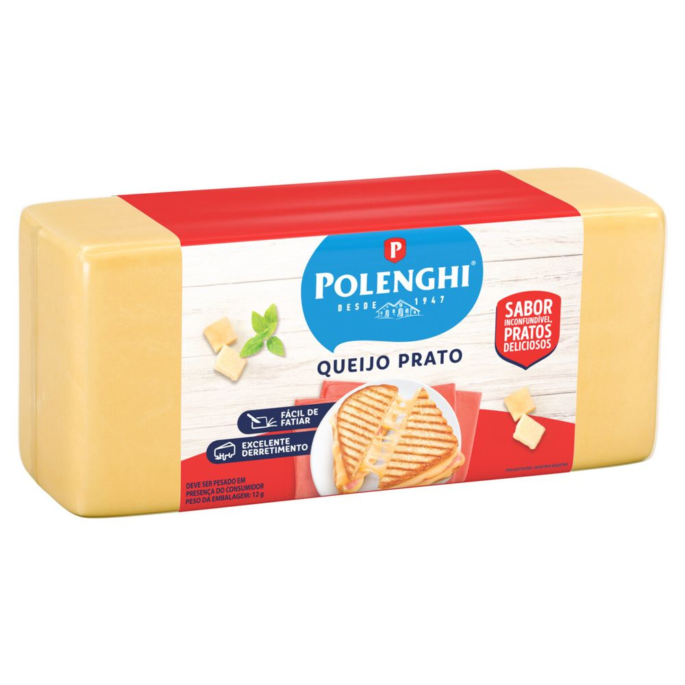 QUEIJO PRATO POLENGHI PECA 1 UNIDADE 3500G - redemix