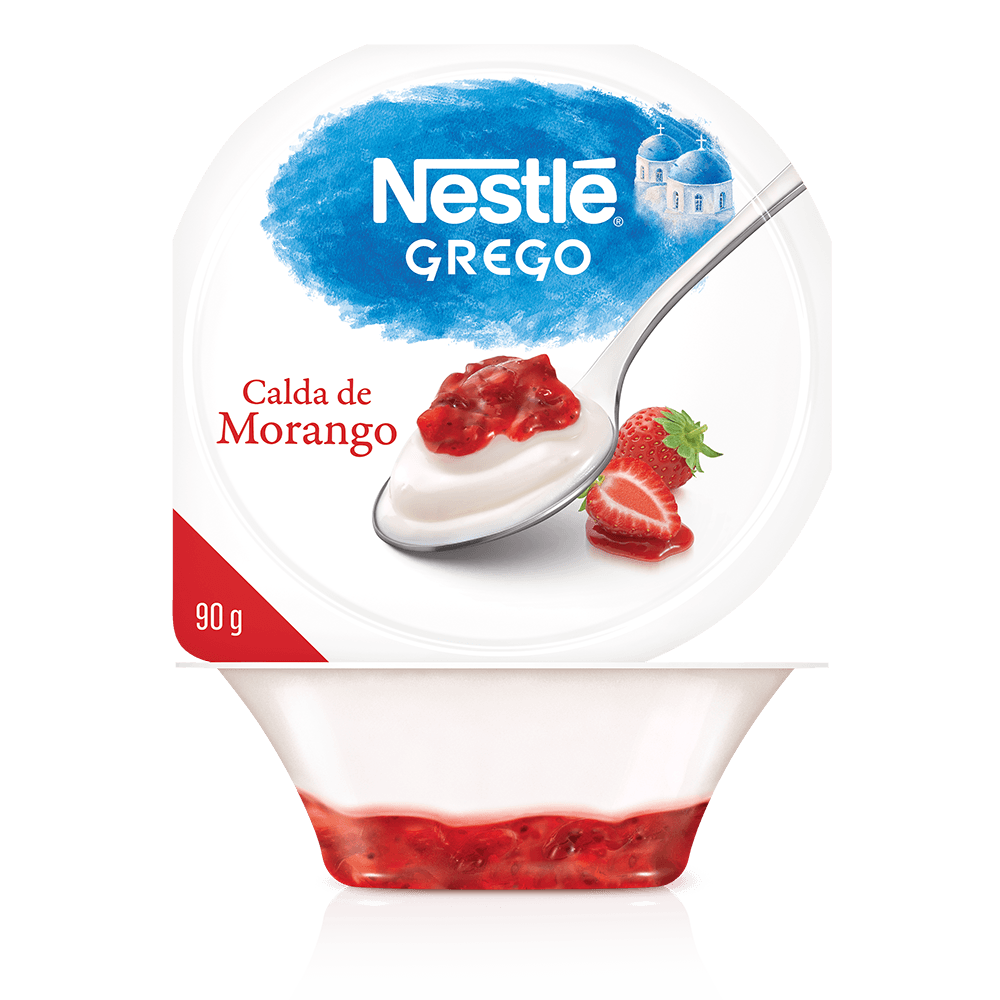 IOGURTE GREGO NESTLE TRADICIONAL CALDA DE MORANGO 90G - redemix