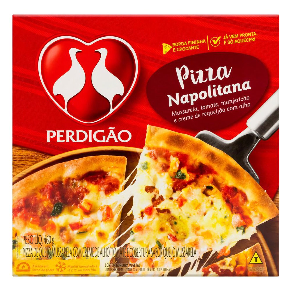 PIZZA PERDIGÃO NAPOLITANA CONGELADA 460G - redemix