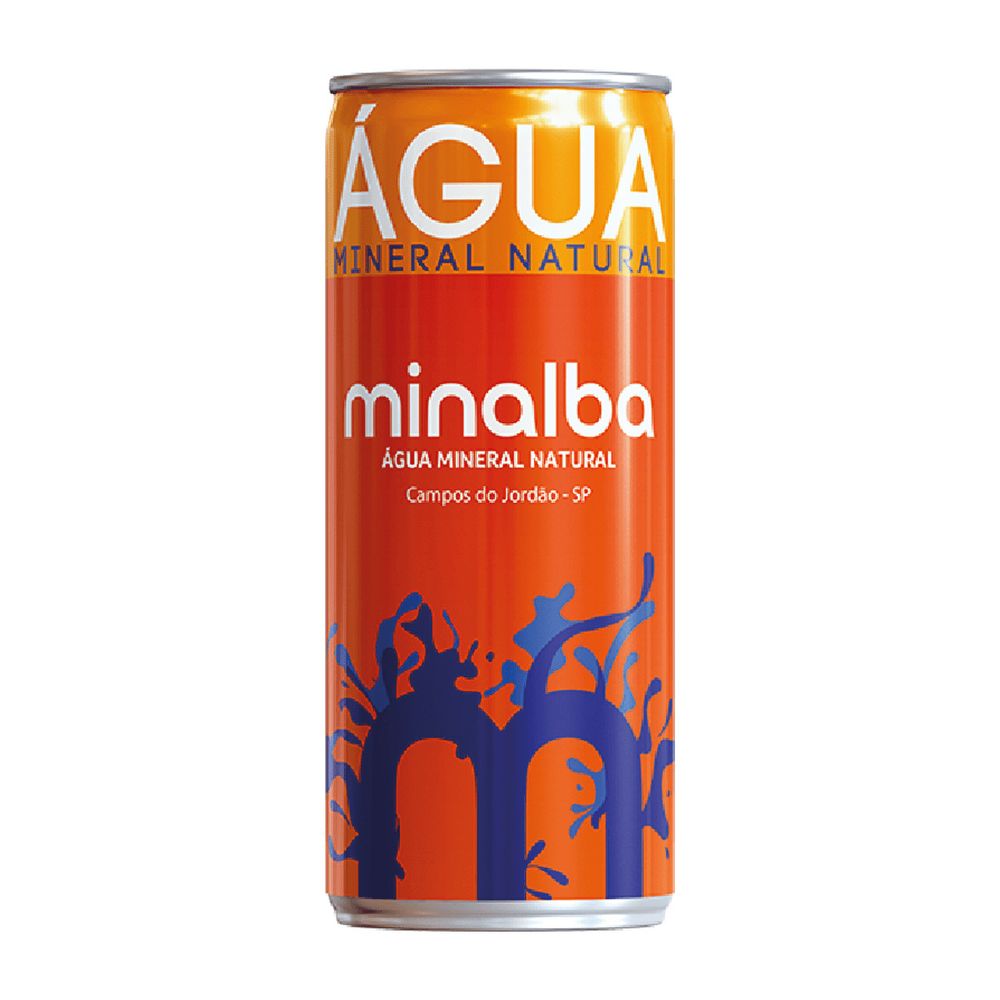 AGUA MINERAL MINALBA COM GAS LATA 310ML - redemix