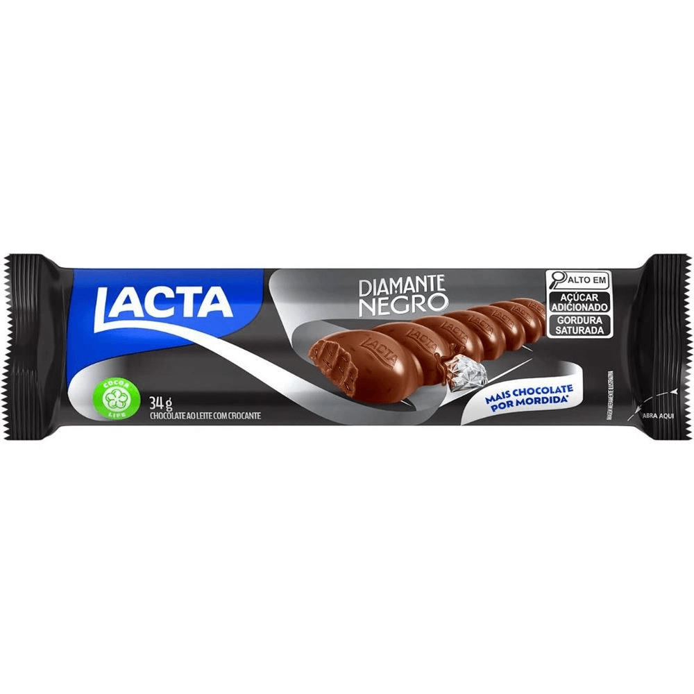 CHOCOLATE LACTA DIAMANTE NEGRO 34G - redemix