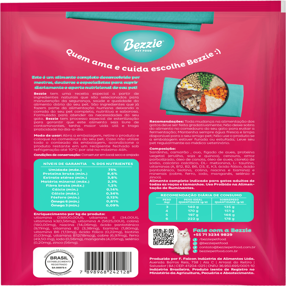 RISOTO GATOS BEZZIE PEIXE 166G - redemix