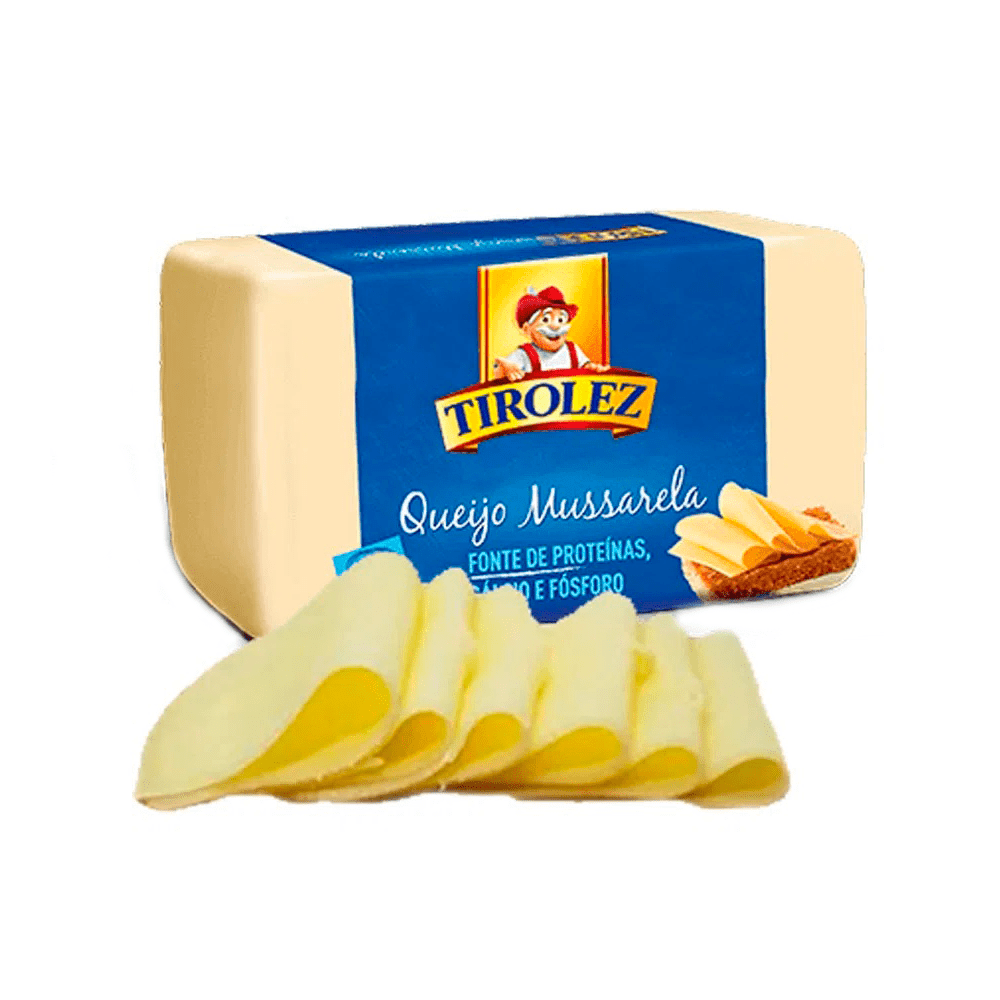 QUEIJO MUSSARELA TIROLEZ FAT BANDEJA 250G - redemix