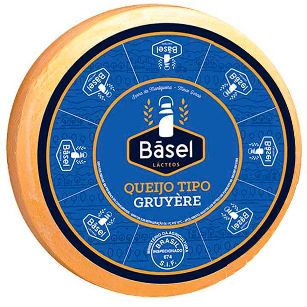 QUEIJO GRUYERE BASEL PECA 1 UNIDADE 16000G - redemix