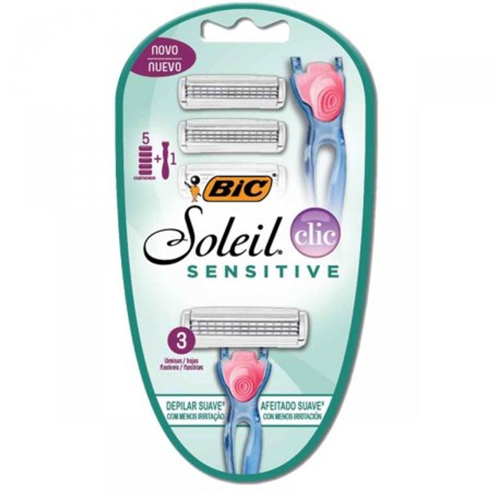 APARELHO BIC SOLEIL SENSITIVE 5 CARGAS - redemix