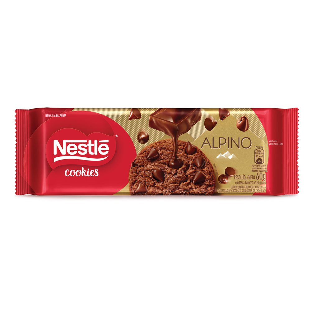 BISCOITO COOKIE NESTLE ALPINO 60G - redemix
