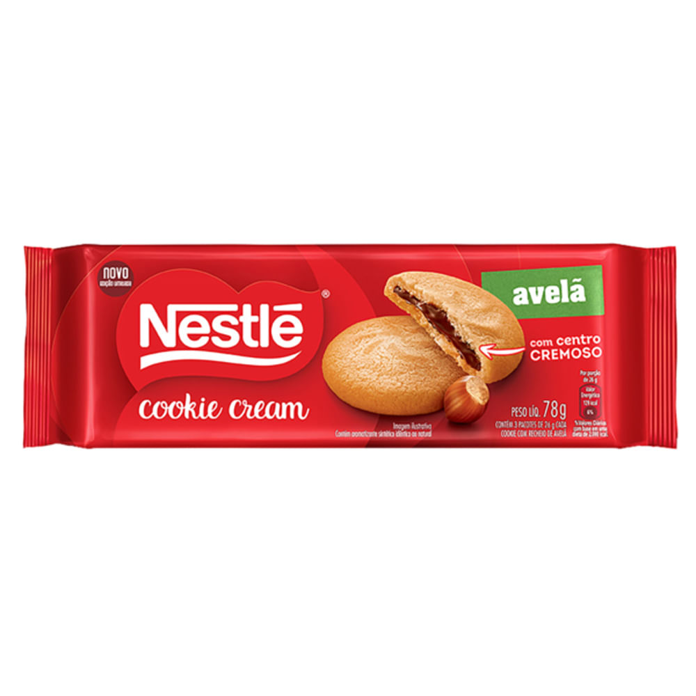 BISCOITO COOKIE RECHEADO NESTLE AVELA 78G - redemix